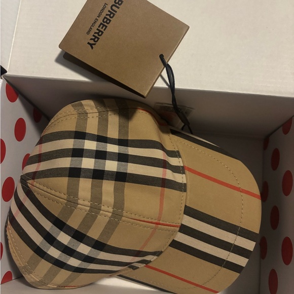 Burberry | Accessories | Burberry Tan And Black Plaid Cap | Poshmark